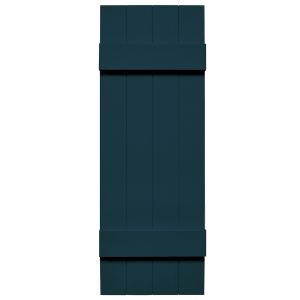 Wausau Supply | 14 in. x 55 in. Board-N-Batten Shutter Midnight Blue #166