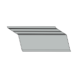 Wausau Supply | 2 in. x 10 ft. Aluminum Gutter Apron Pewter 805
