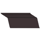 Wausau Supply | 2 in. x 10 ft. Aluminum Gutter Apron Mocha 507