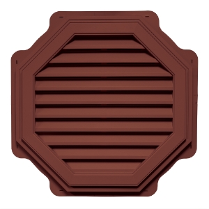 Wausau Supply | 32 in. Octagon Louver Gable Vent #027 Burgundy Red