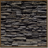 Wausau Supply | Mortared Black River Stacked Stone Display Board