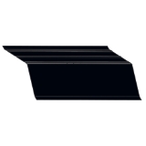Wausau Supply | 2 in. x 10 ft. Aluminum Gutter Apron Black 518