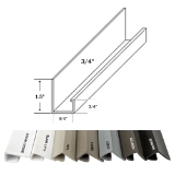 Wausau Supply | 3/4 in. x 12 ft. 6 in. Flexible J-Channel Bright White