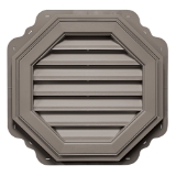 Wausau Supply | 18 in. Octagon Louver Gable Vent #059 Graystone