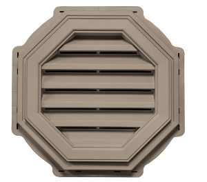 Wausau Supply | 18 in. Octagon Louver Gable Vent #180 Oyster Shell