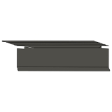 Wausau Supply | 1-1/2 in. x 12 ft. Aluminum T-Style Roof Edge Terratone 511