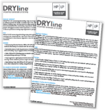 Wausau Supply | DRYline 'HP' Building Wr Tri-Fold Brochure w/Sample