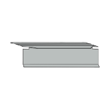 Wausau Supply | 2 in. x 12 ft. Aluminum T-Style Drip Edge Pewter 805