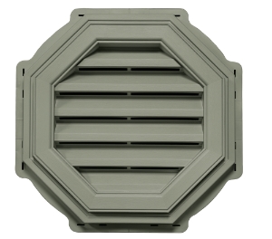 Wausau Supply | 18 in. Octagon Louver Gable Vent #208 Moss