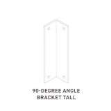 Wausau Supply | TimberTech Framing Black 90 degree Angle Bracket - tall
