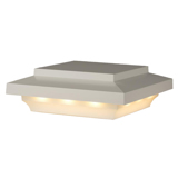 Wausau Supply | 5.5 in. x 5.5 in. Timbertech Island LED Post Cap White