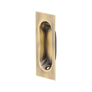 Wausau Supply | Ives 22 Flush Pull Solid 609 Antique Brass 1-5/16 in.H x 3-1/8 in.W x 7/16 in.D ...