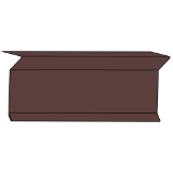 Wausau Supply | 2-1/2 in. x 10 ft. Aluminum Siders Edge Brown 502